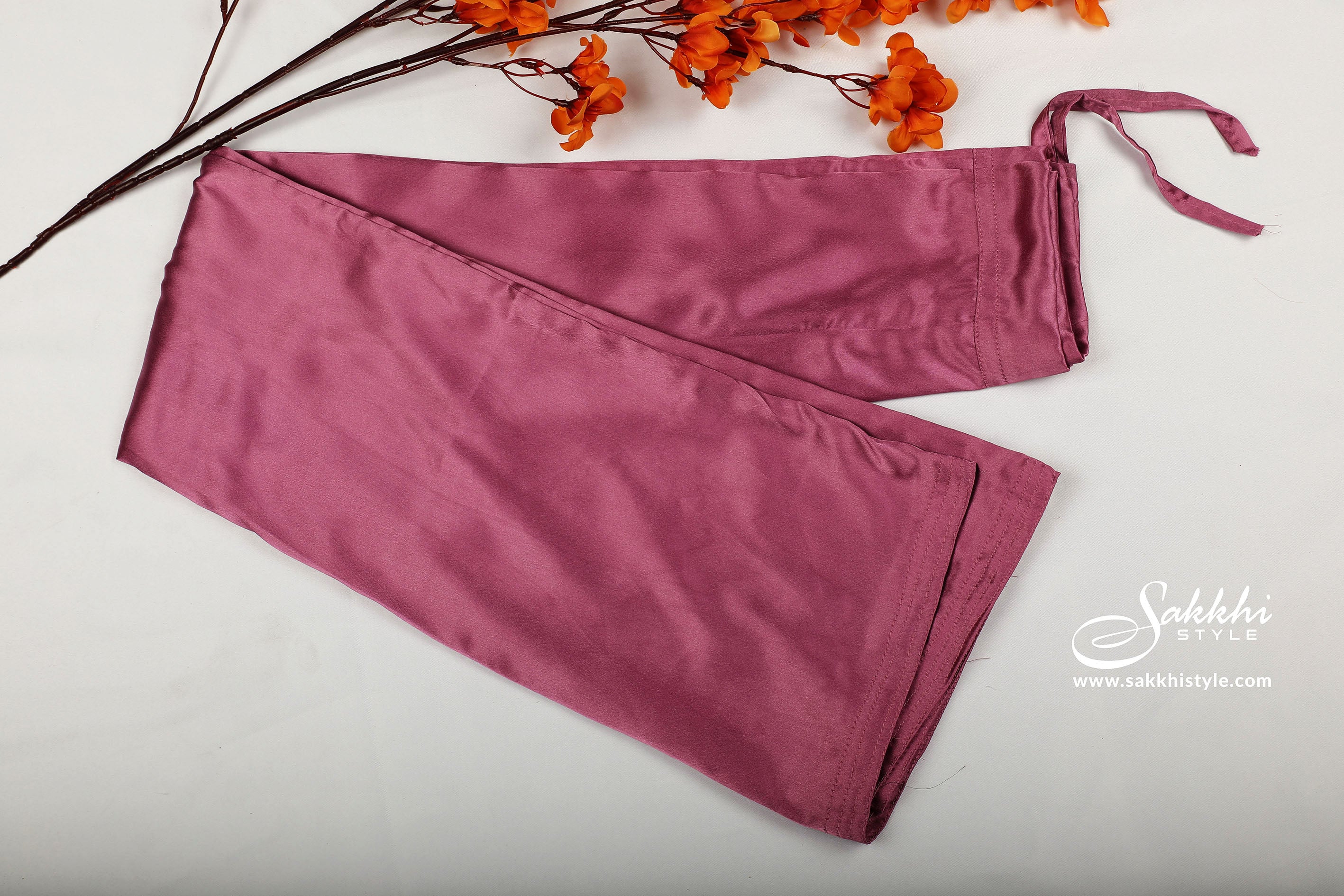 Deep Puce Women's Satin inskirt saree petticoat – Sakkhi Style